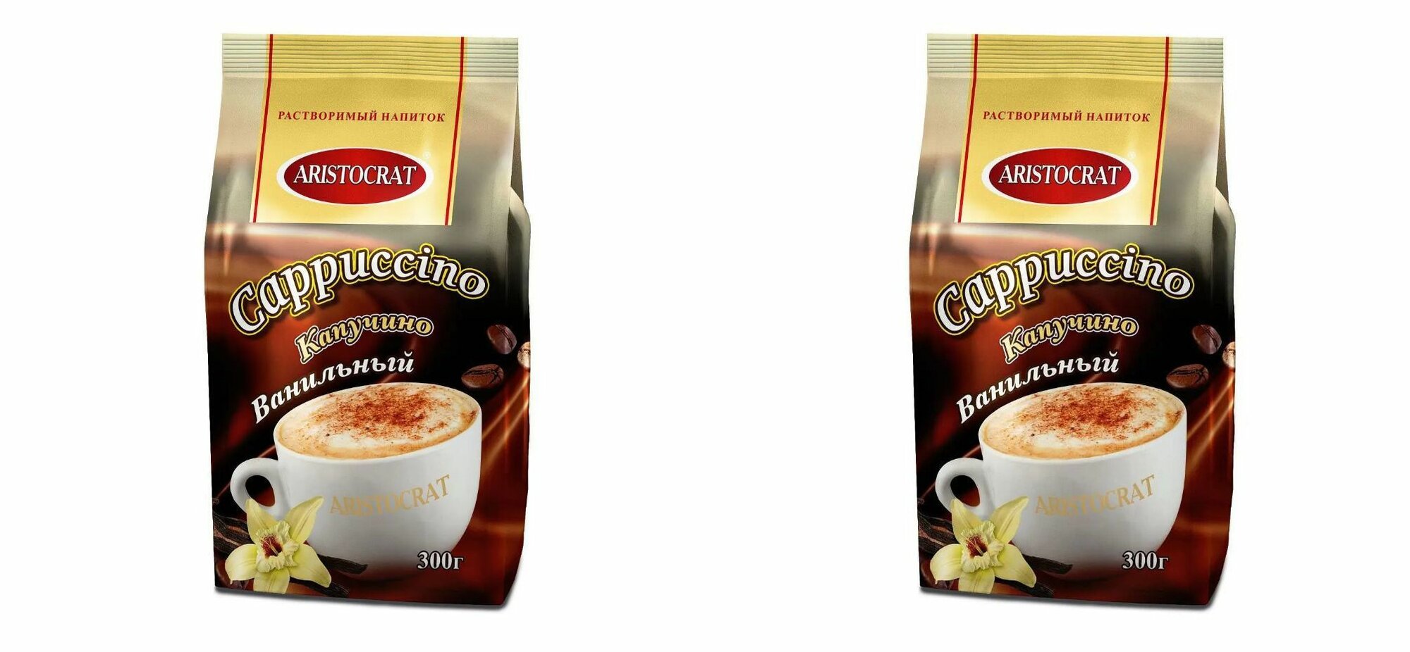 Aristocrat Кофейный напиток Капучино Ванильный, растворимый, 300 г, 2 уп