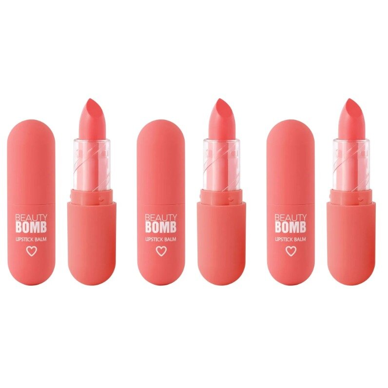 Помада-бальзам для губ Beauty Bomb Color Lip Balm тон 04, персиковый, 4 г, 3 шт