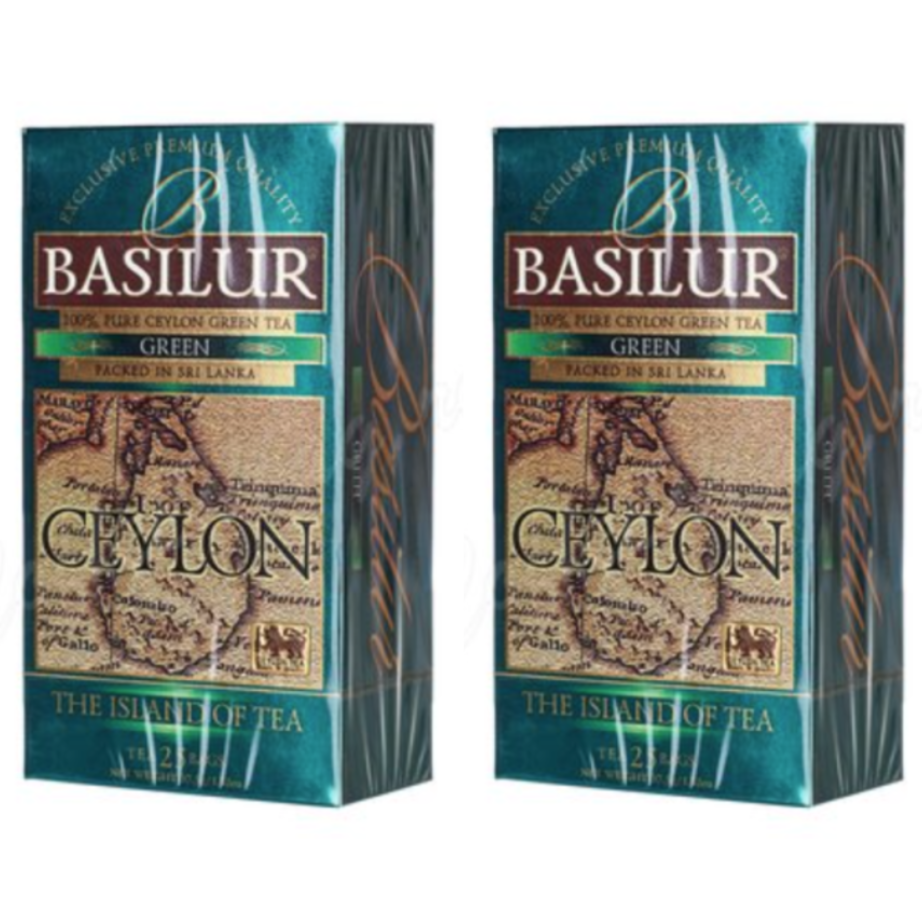 Чай зеленый Базилур 25 пакетиков в конверте 2 штуки