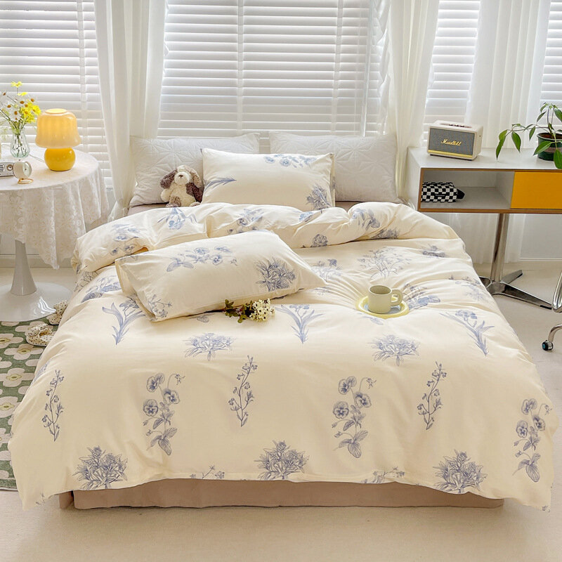 Постельное белье Miss Deer "Small Fresh Nordic", стеганое, хлопок, 4 предмета