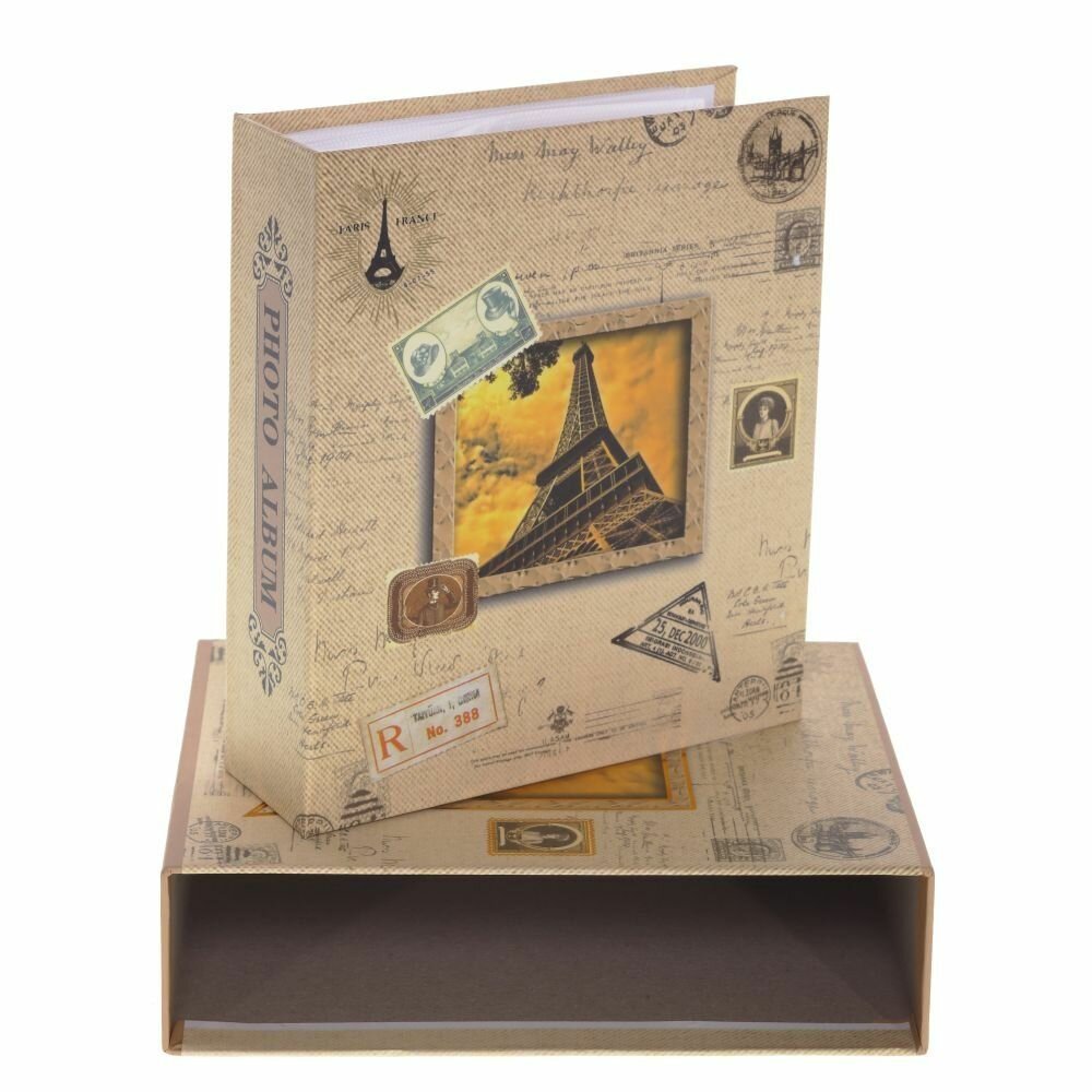 Фотоальбом для 40 фото 10х15, серия "Путешествия", 1 штука, 14х5х17 см