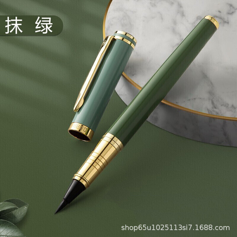 Кисть для каллиграфии Hero Pen, мягкая, металлическая, зеленая