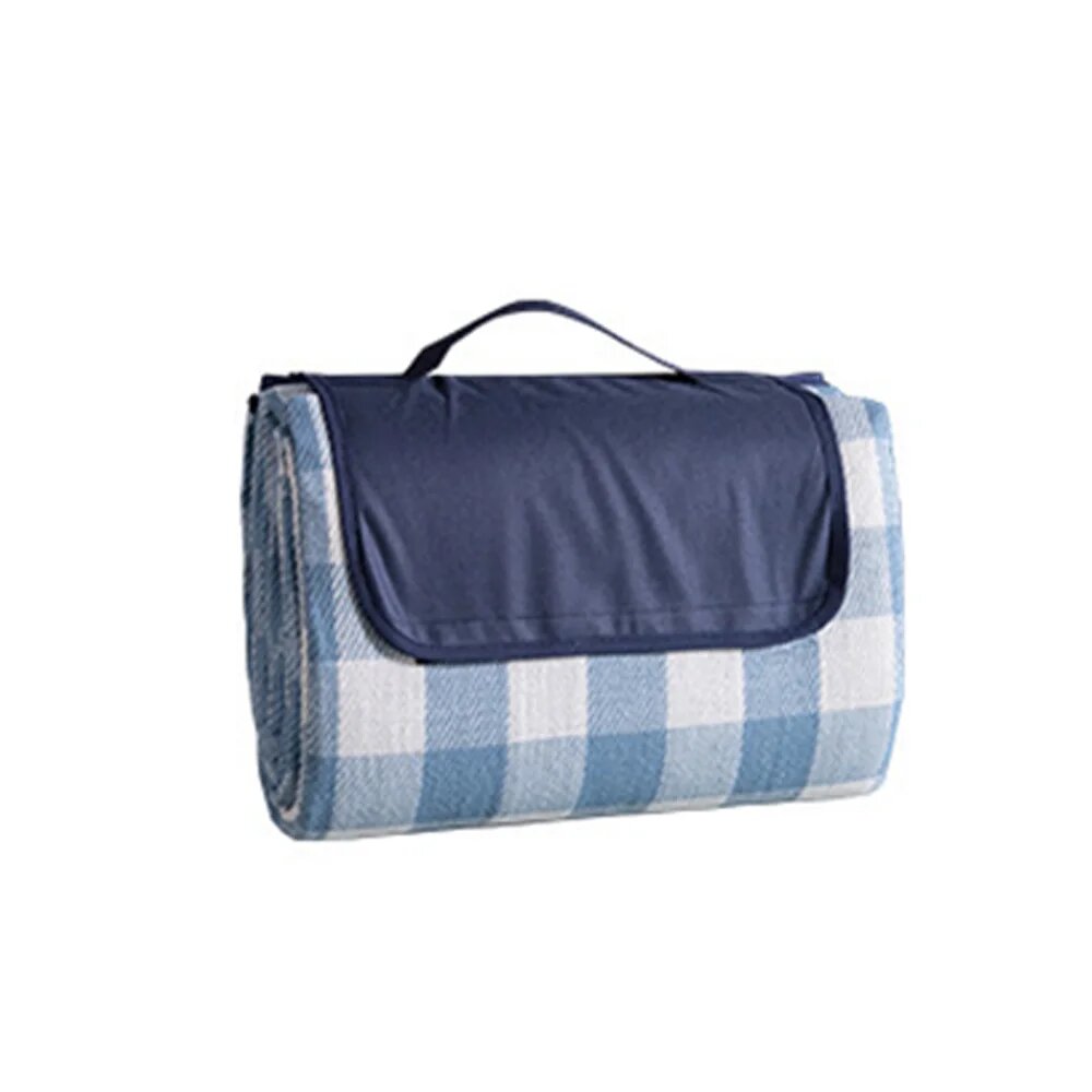 Складной коврик для пикника 200x150 см, Blue White Grid