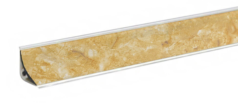 Плинтус для столешницы Korner LB15 mini с кабель-каналом мягкий край 15х15x3000 мм ПВХ
