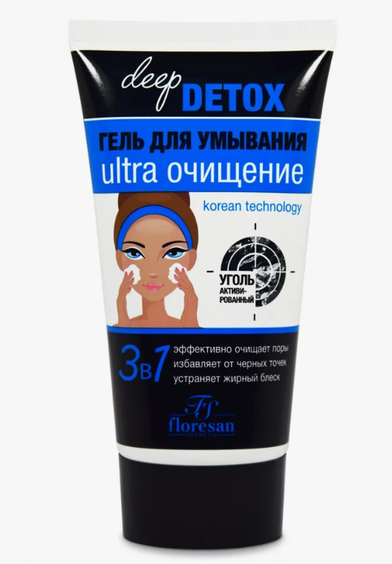 Гель для умывания Floresan Deep Detox, 150 мл.