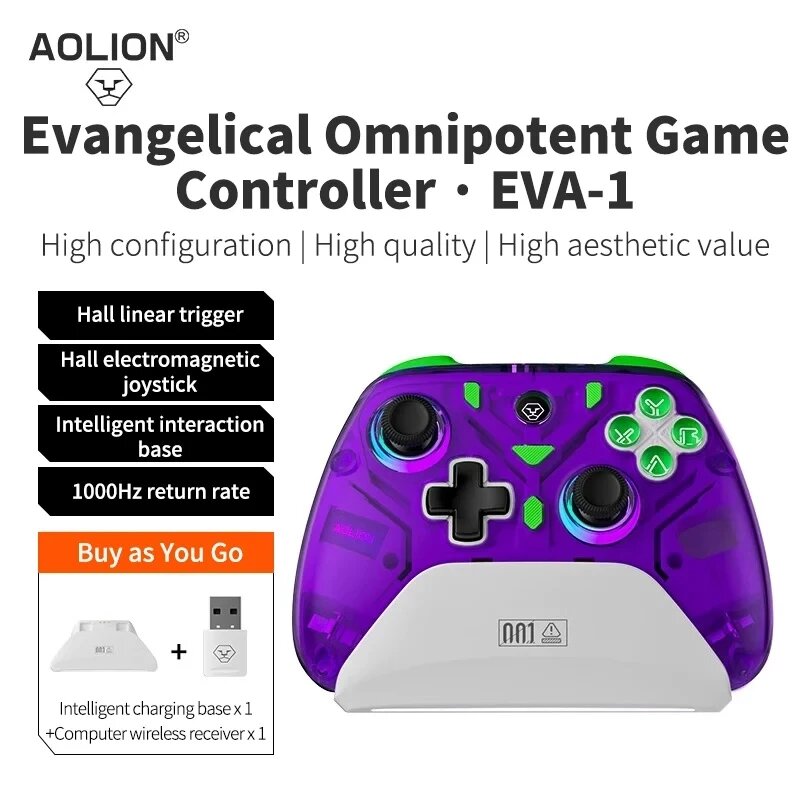 Геймпад Aolion EVA-1 Purple с зарядной станцией