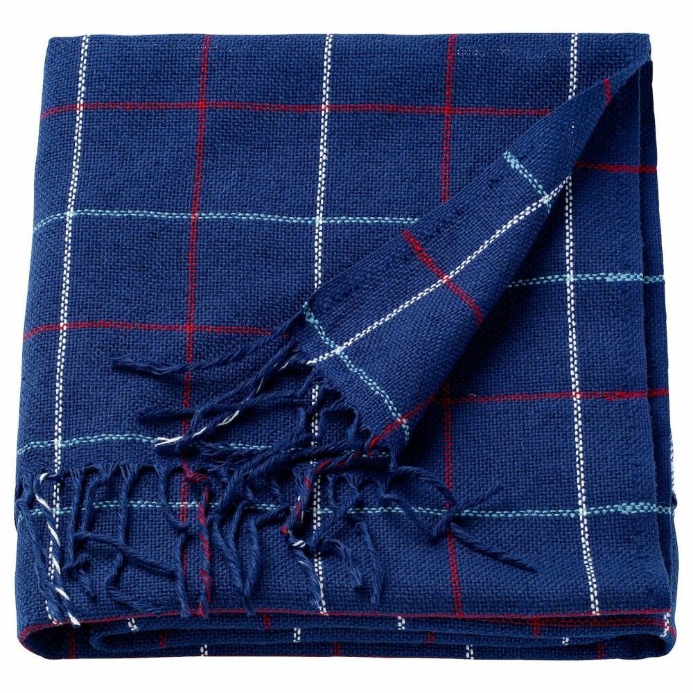 NORDHILD Плед IKEA, клетка синий 130x180 см (30469091)