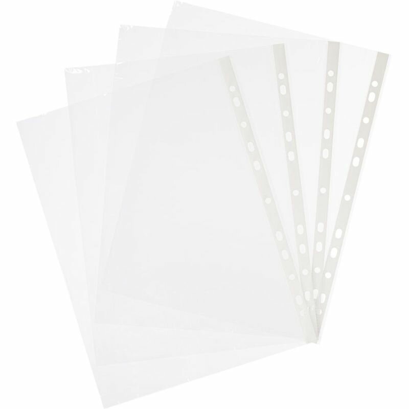 Attache Файл-вкладыш, А4, 25 мкм, с перфорацией, гладкий, 100 штук в упаковке