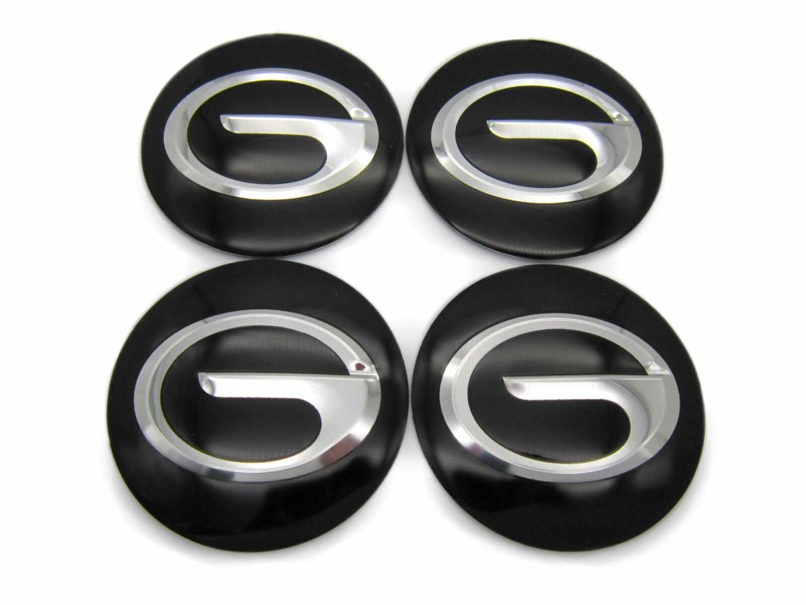 Наклейки на колесные диски GAC black D-56 mm