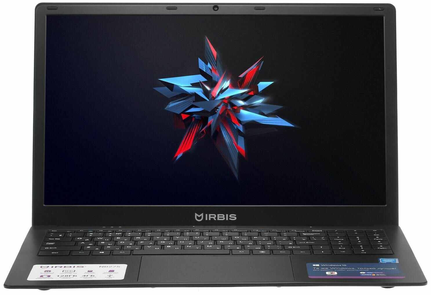 15,6" Ноутбук Irbis NB275 (NB275) черный - 1920x1080, IPS, Intel Pentium J3710, ядра: 4 x 1,6 ГГц, 4 ГБ, eMMC 128 ГБ, Intel HD Graphics, Windows 10 Home
