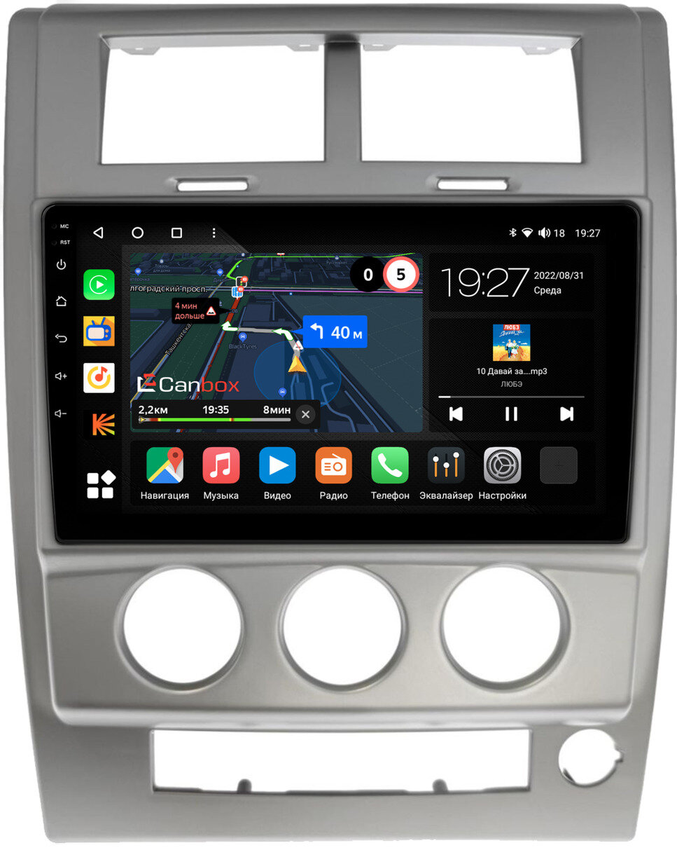 Штатная магнитола Jeep Cherokee 4 (KK), Liberty (North America) 2007-2012 Canbox M-Line 4543-10-0034 Android 10 (4G-SIM, 2/32, DSP, QLed)