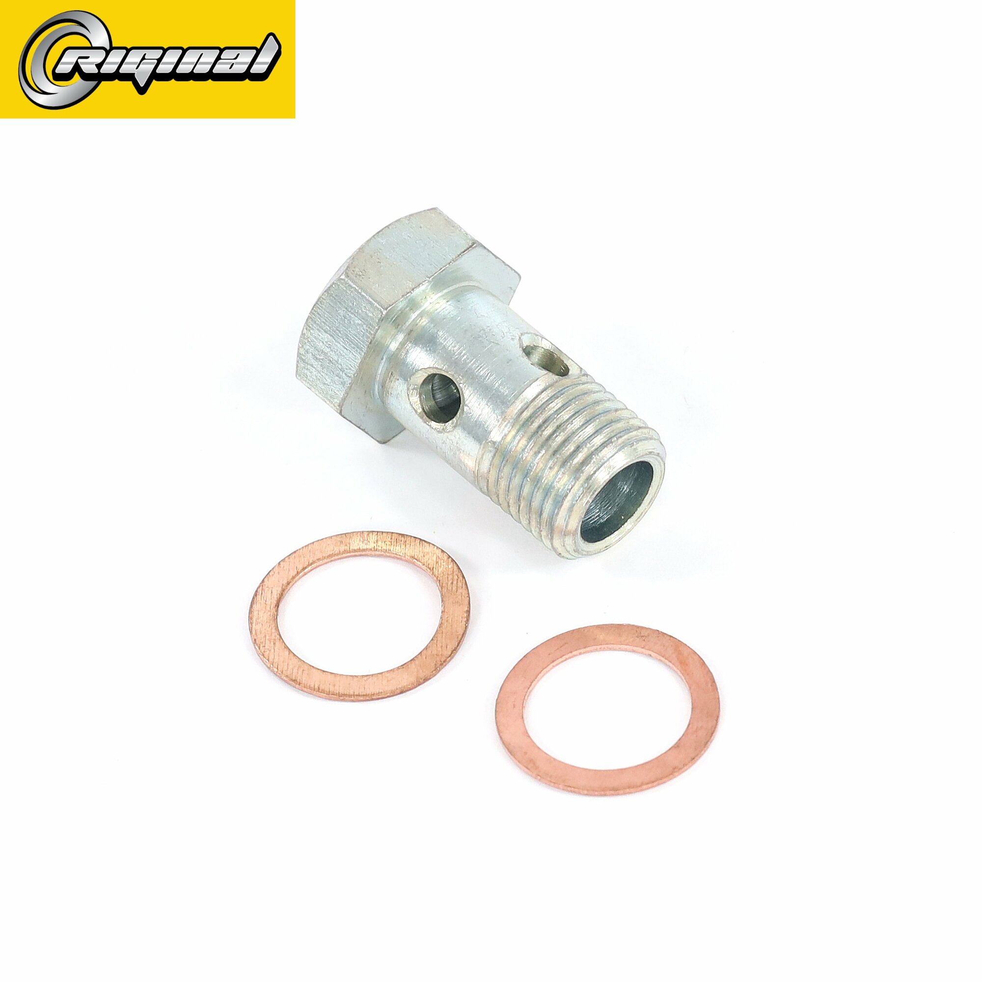 Штуцер шланга сливного ГУР Riginal, для а/м УАЗ-315195 Хантер, 3163 Patriot, d-16 мм, к-т с шайбами