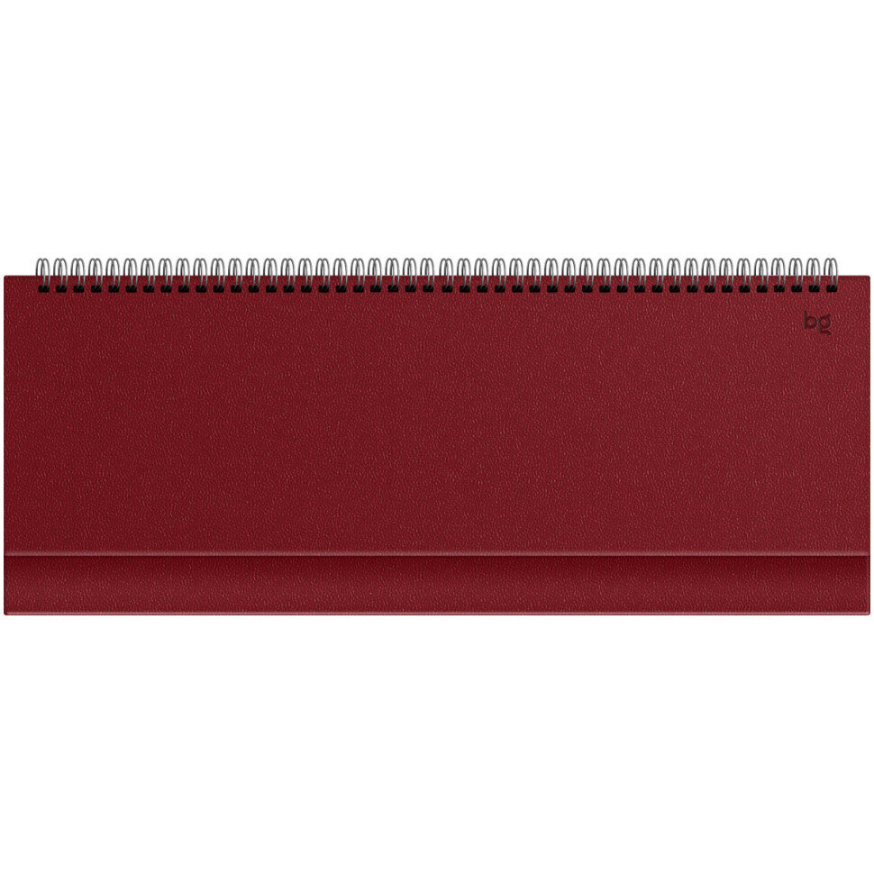 Планинг недатированный, 56л, 330*130мм, балакрон, BG "Ariane. Dark red", 370454