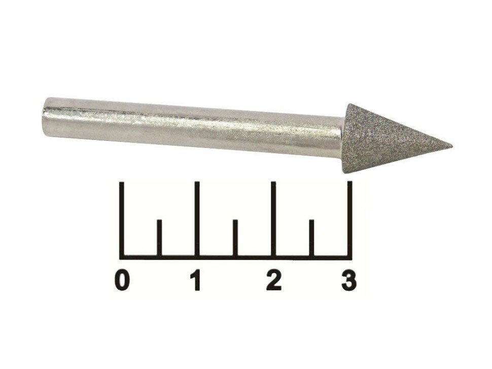 Бор-фреза конус елковидный 6*10мм алмазный