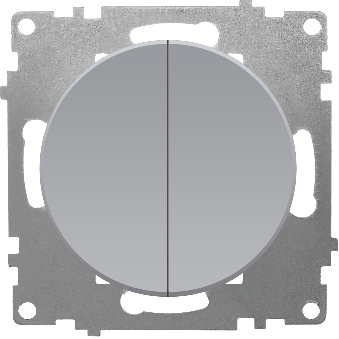 Выключатель двухклавишный OneKeyElectro, цвет серый