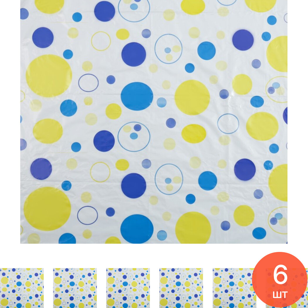 Скатерть прямоугольная Колорит Пикник без отделки полиэтилен 120×200см (комплект из 6 шт)