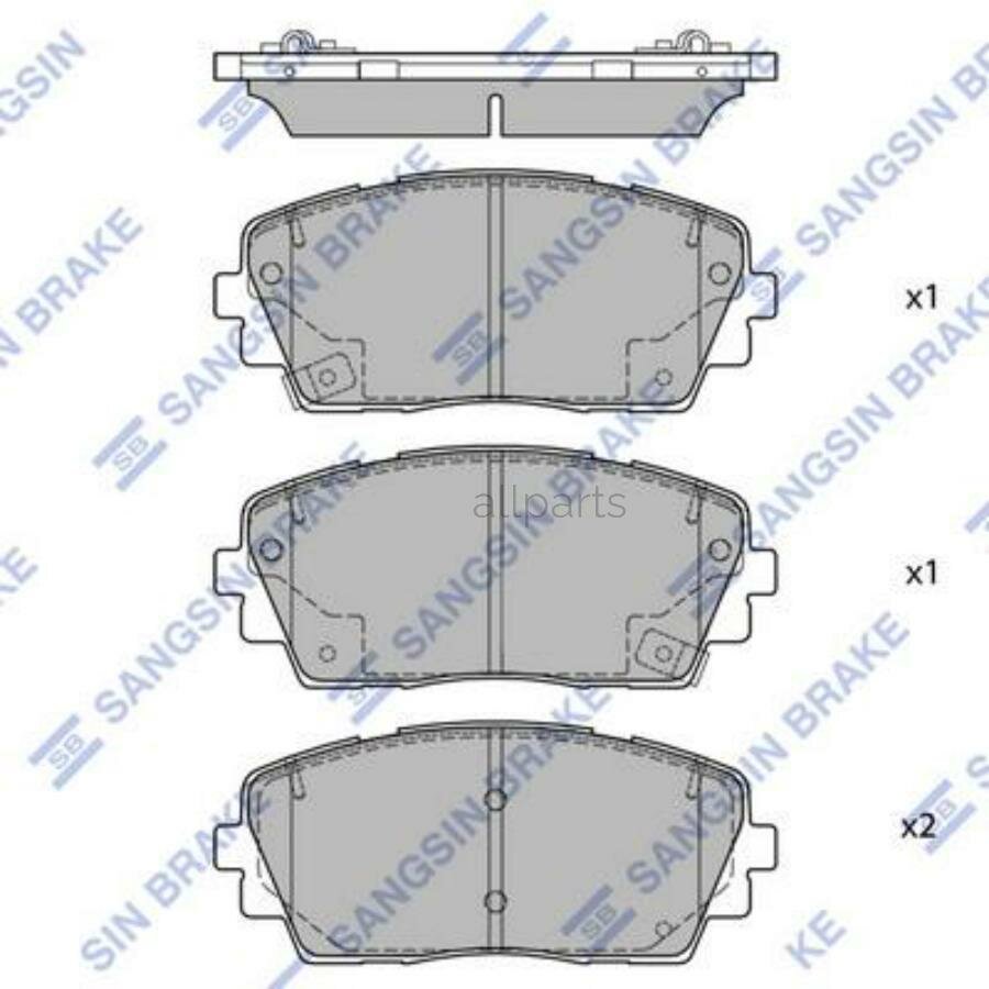 SANGSIN BRAKE SP1405A SP1405A колодки дисковые передние!\ KIA Picanto 1.0-1.2 11>
