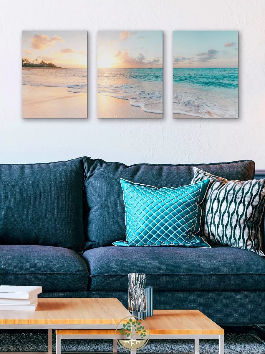 Комплект из трех картина на холсте