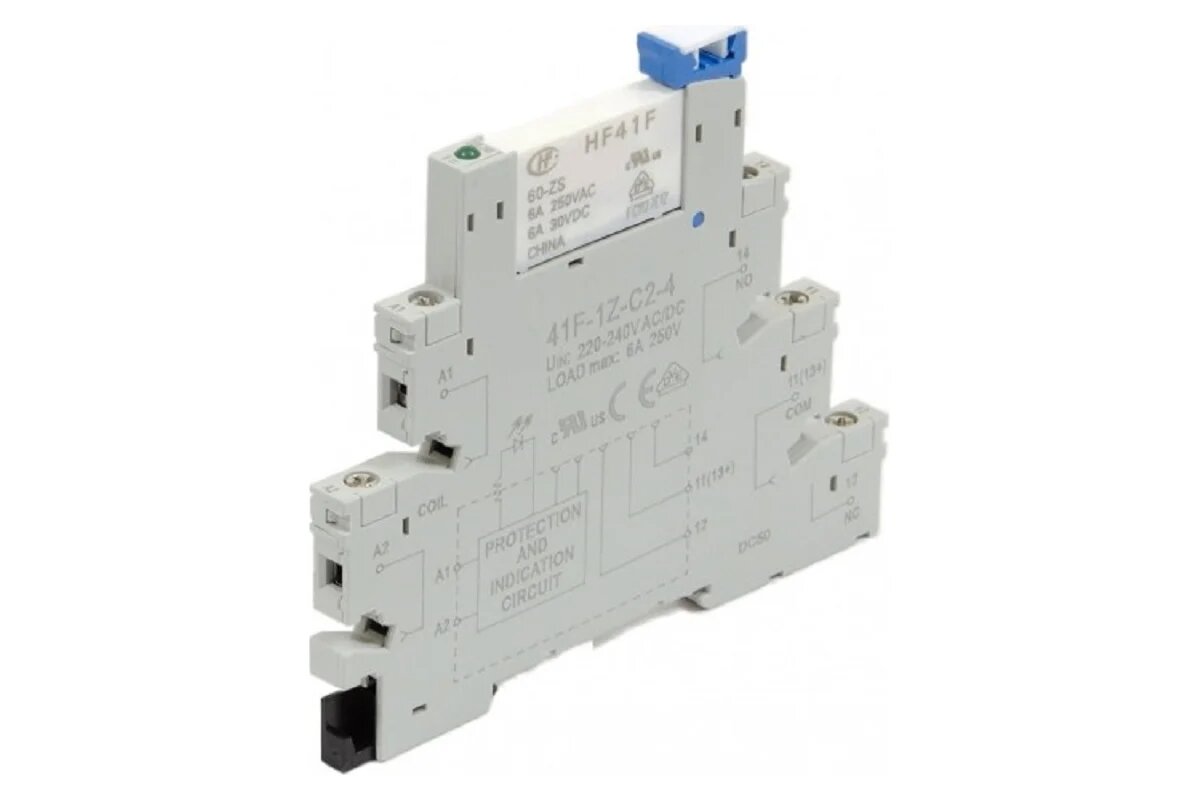 Agni Hongfa HF41-24-DA комплект реле 1CO 6A, питание 24В ac/dc, для автоматизации систем