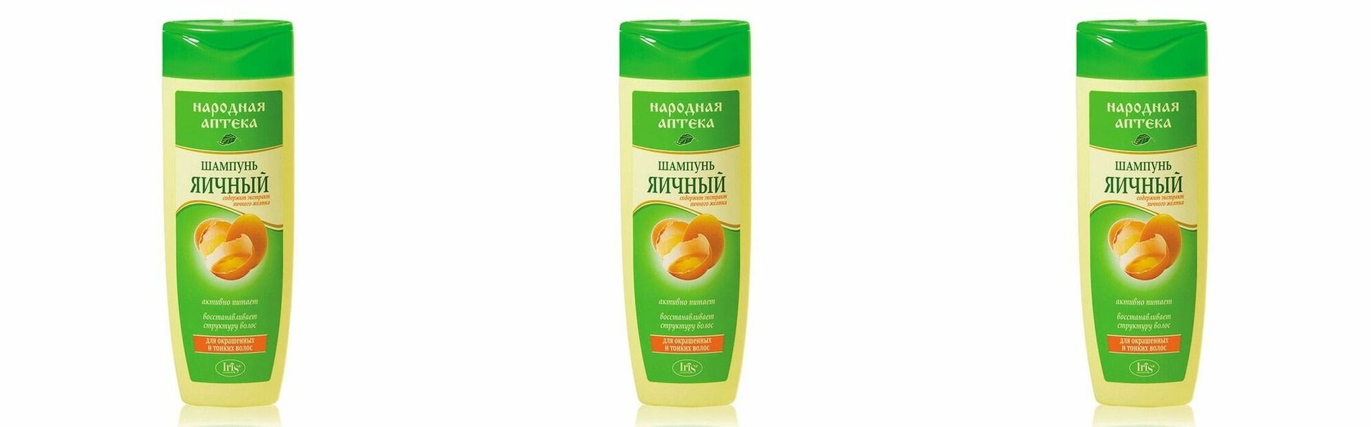 Iris cosmetic Шампунь Яичный, 400 мл, 3 штуки