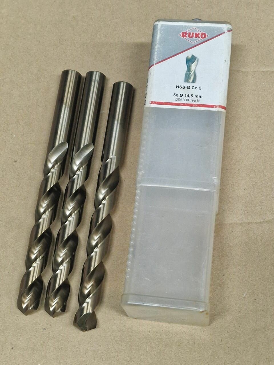 Сверло по металлу Ruko HSS-Co 14,5х169/114 мм 3 шт