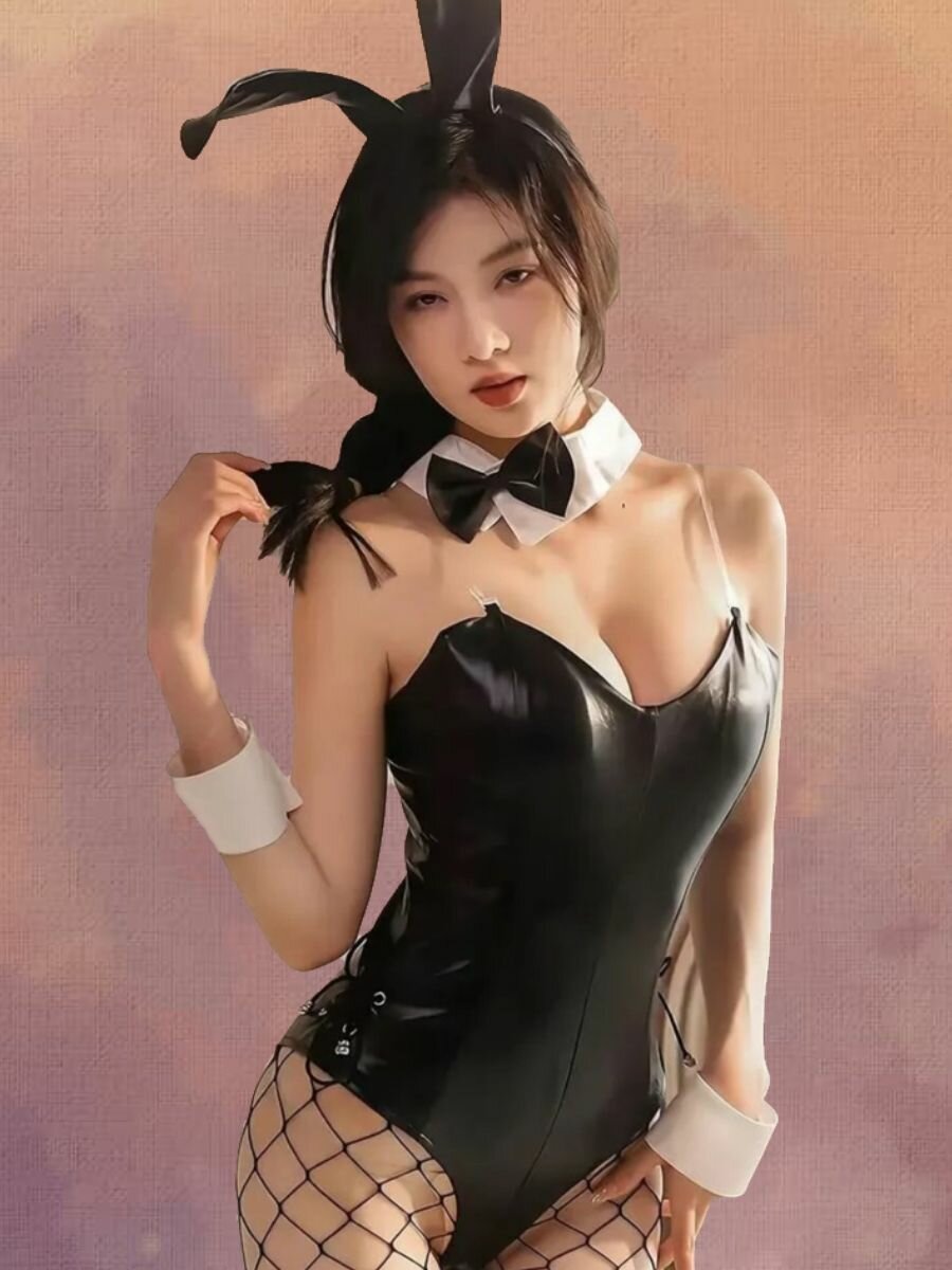 Эротический костюм зайчика P.L.A.Y с эффектом латекса для ролевых игр, стриптиза, тематических вечеринок или косплея, сексуальный комплект женской 18+ одежды для взрослых