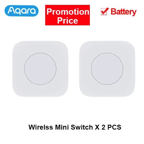Aqara беспроводной мини-переключатель ZigBee 2pcs aqara key