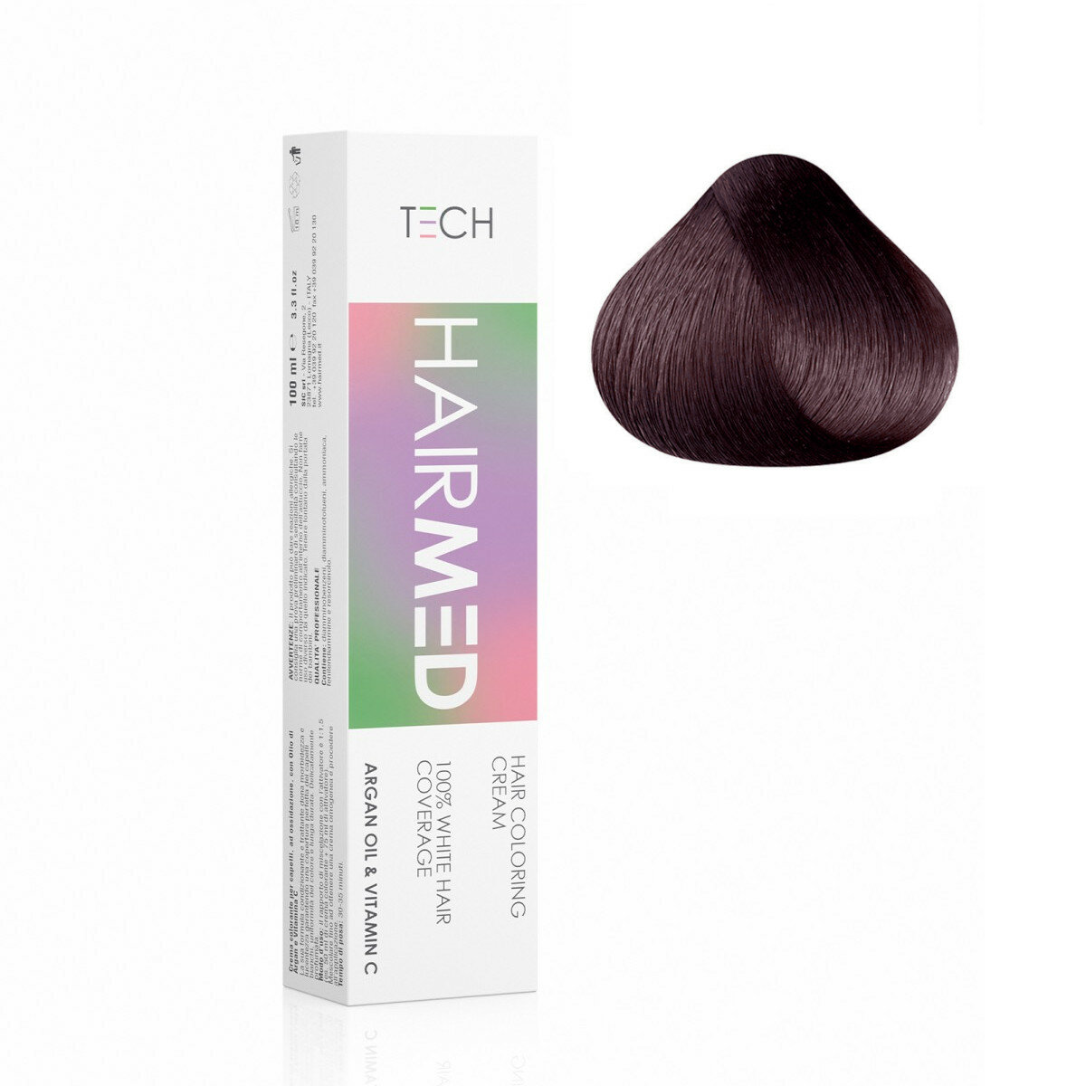 Крем - краска для волос профессиональная Hairmed 5/5 Светлый каштановый Махагоновый, 100 мл