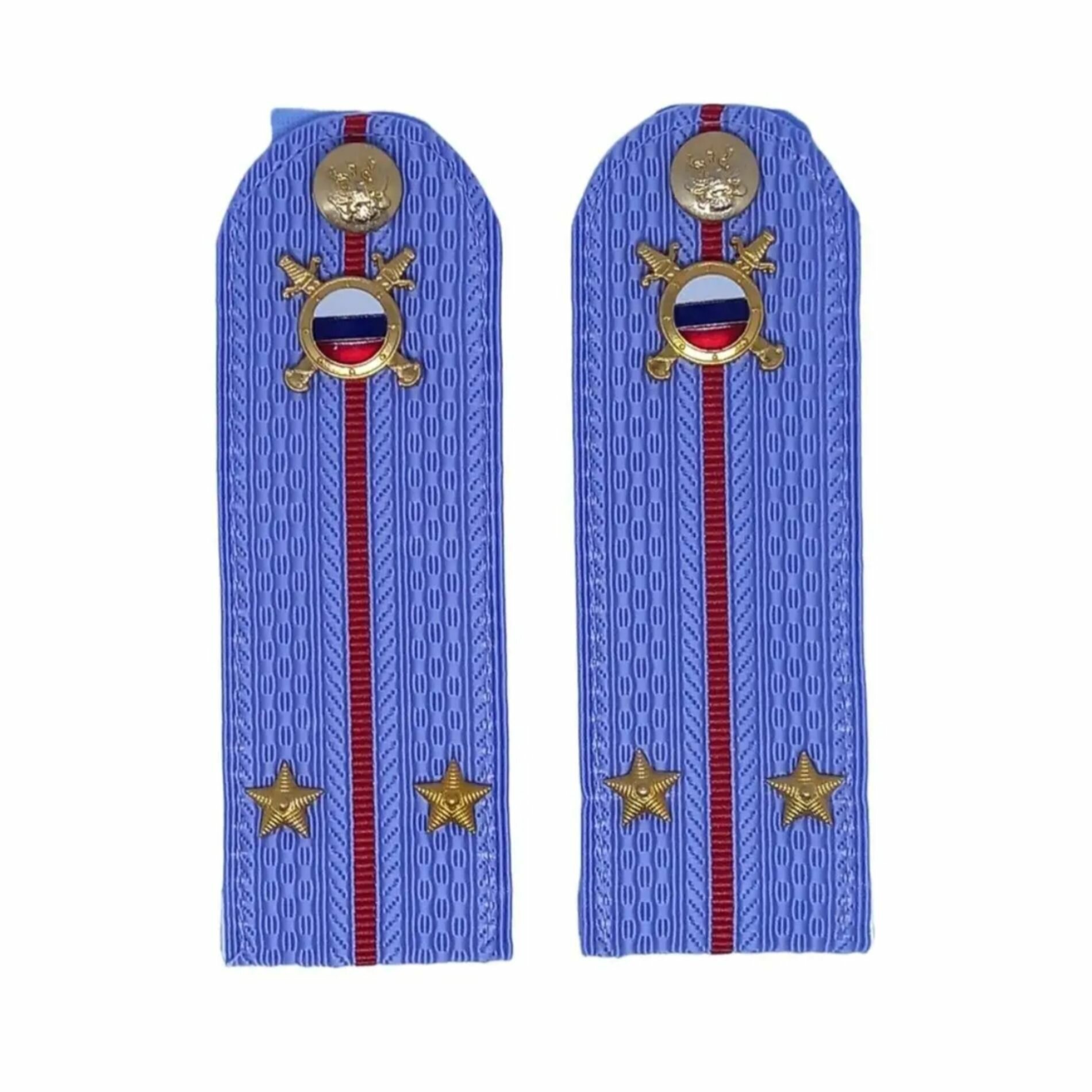 Погоны МВД на рубашку голубые пластик Лейтенант