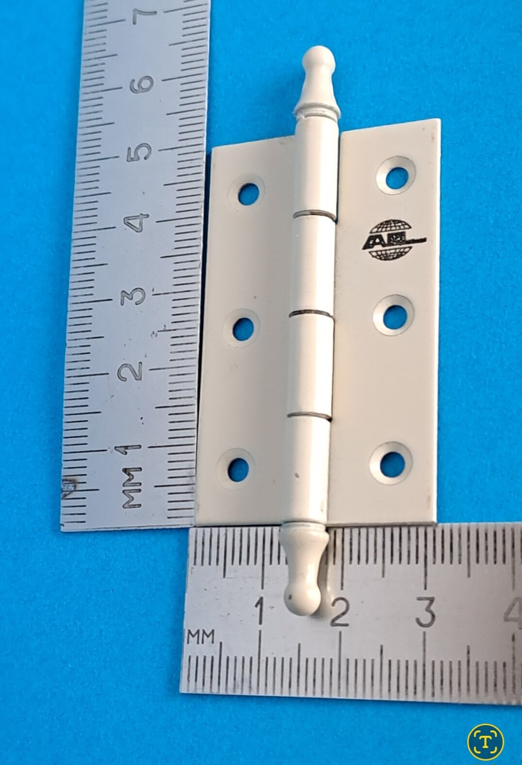Петля ЛАТ 50 мм " белая "с/н Для шкатулок . Поштучно