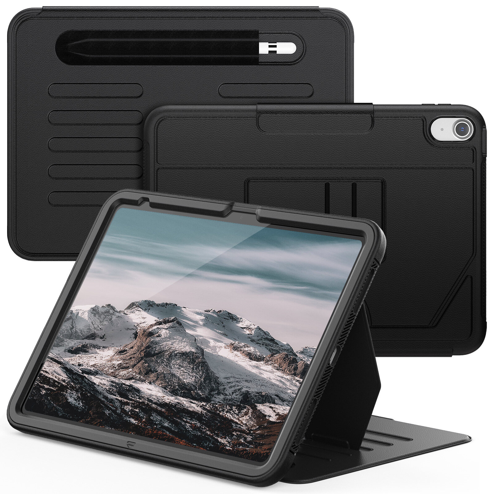 Чехол для Apple iPad 10 10.9(2022), iPad 11(A16,2025) с прорезью для пера и карманом для карт - A2696, A2757, A2777