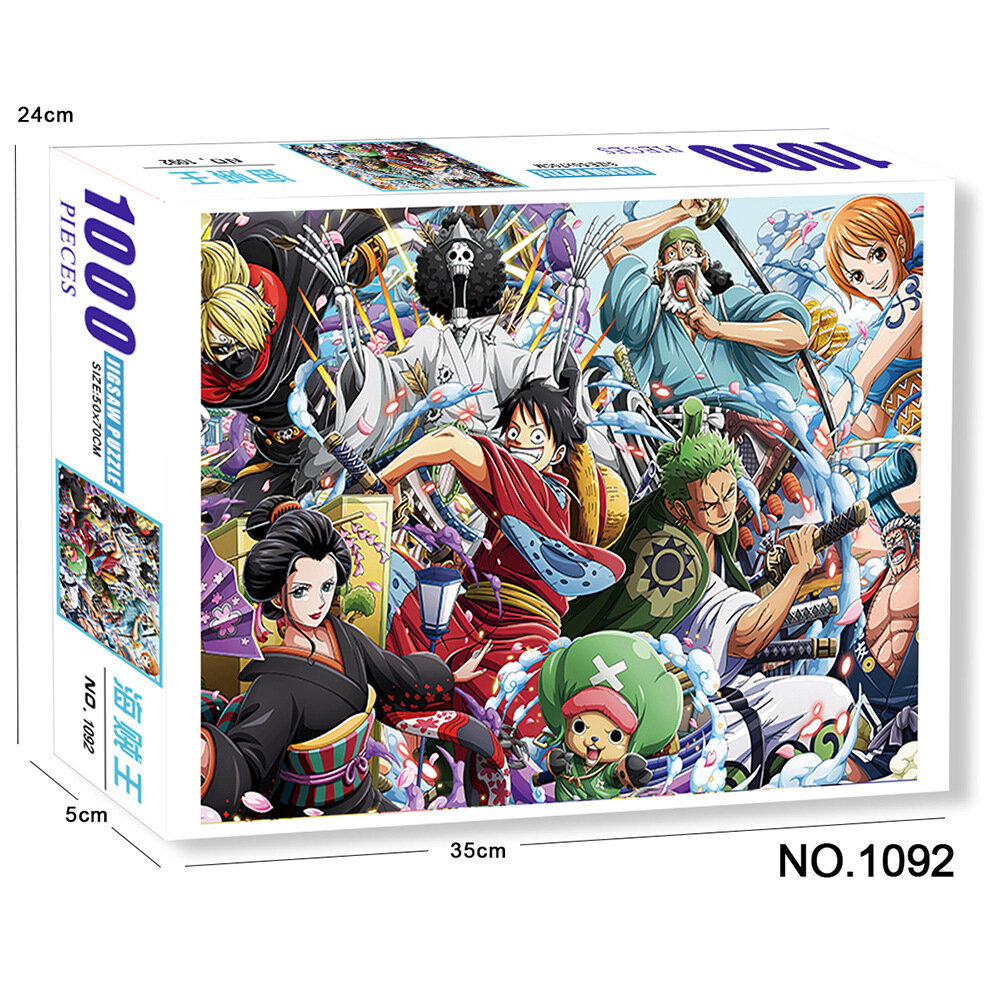 Детская аниме One Piece бумажная игрушка-пазл из 1000 предметов