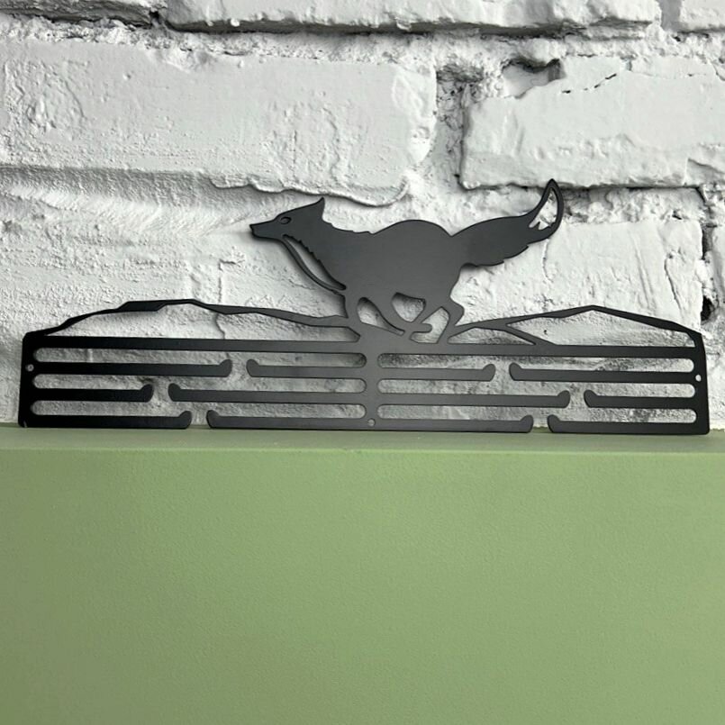 Медальница металлическая, вешалка, держатель для медалий , черная , размер 45*17.5