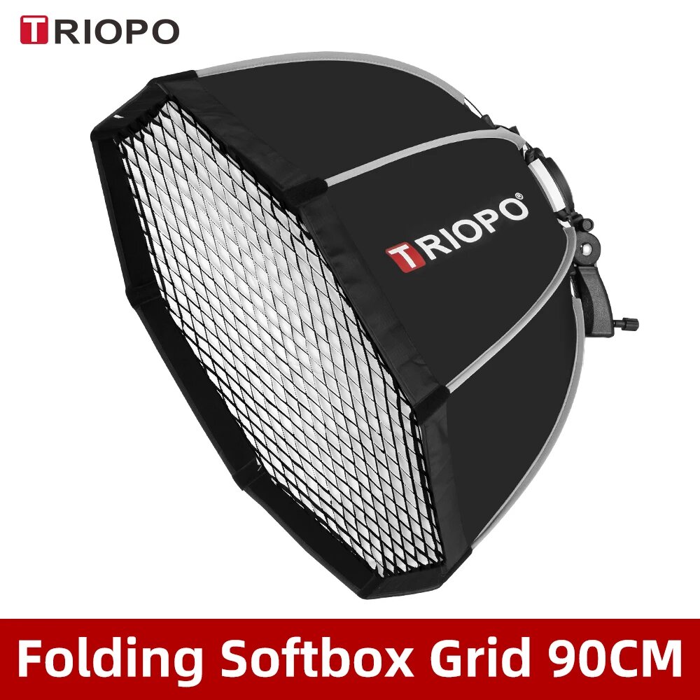AMBITFUL Портативный софтбокс для вспышки 55см 65см 90см 120см 90cm softbox Grid