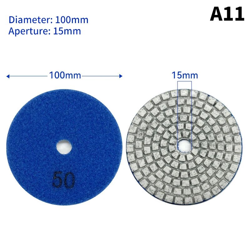 Алмазные гибкие полировальные колодки HUXUAN, набор из 7 штук