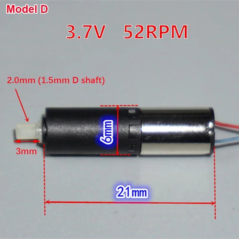 Мини планетарный редуктор 3В 6мм B 242rpm — фото 1