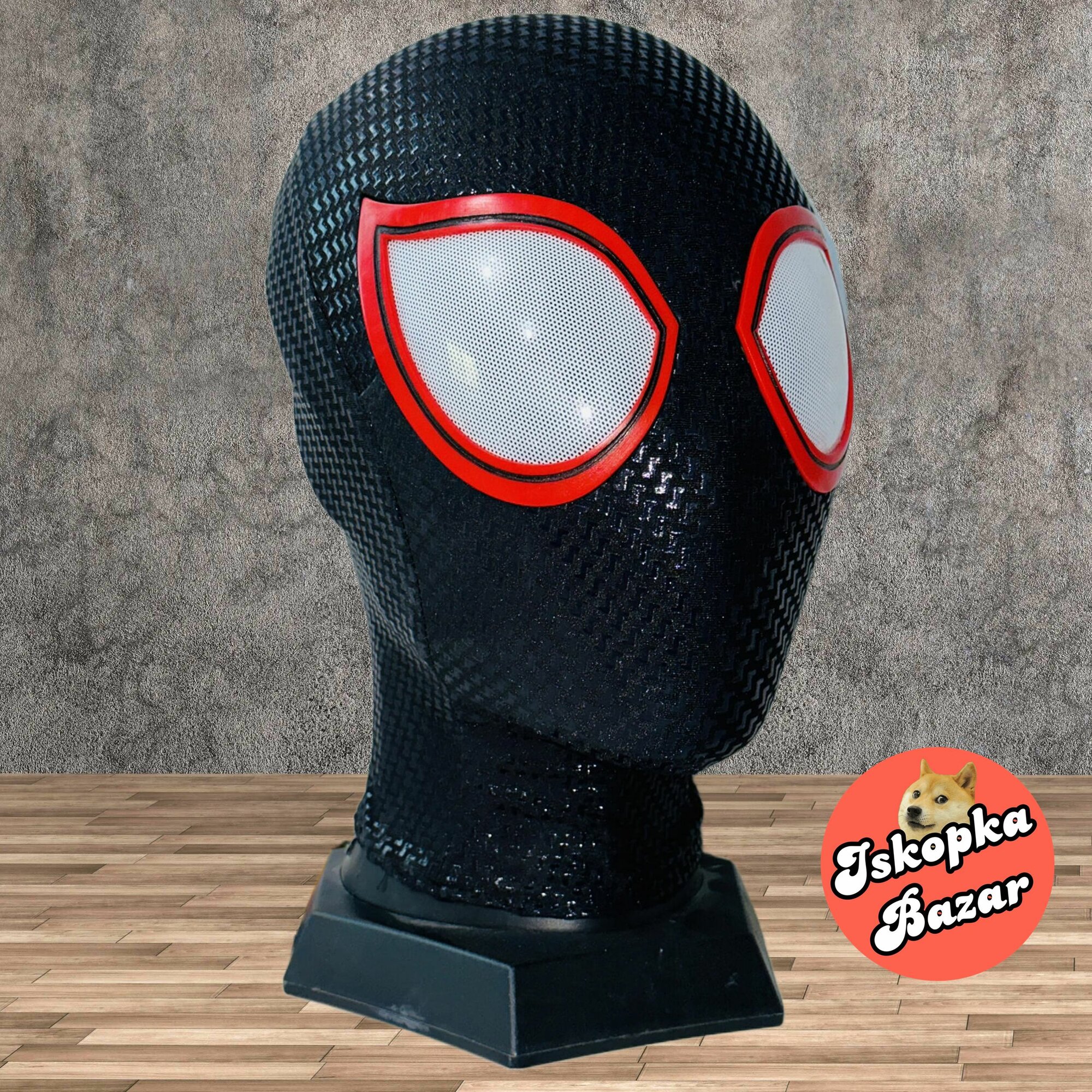 Маска spider man; человек-паук. MILES MORALES. Marvel, Супергерои, cosplay. для взрослых, ручная работа. высококачественный