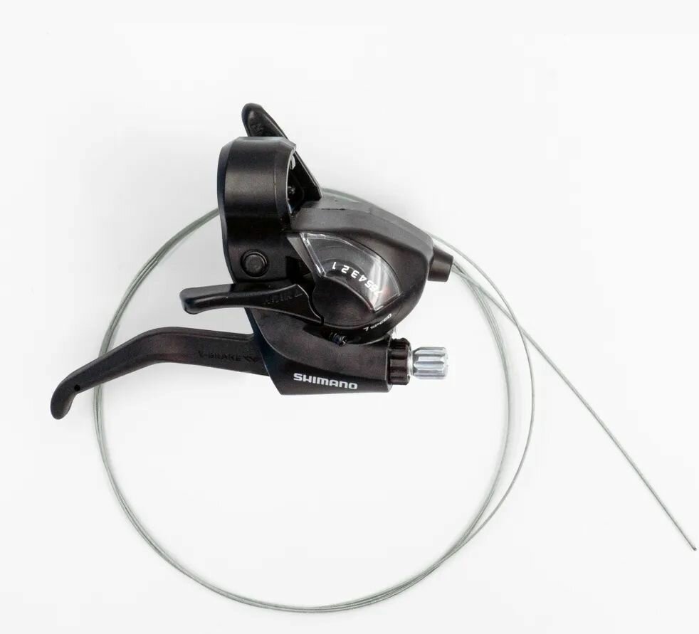 Шифтер/Тормозная ручка Tourney, EF41, прав, 7ск, тр. 2050мм, цв. черн, б/уп.