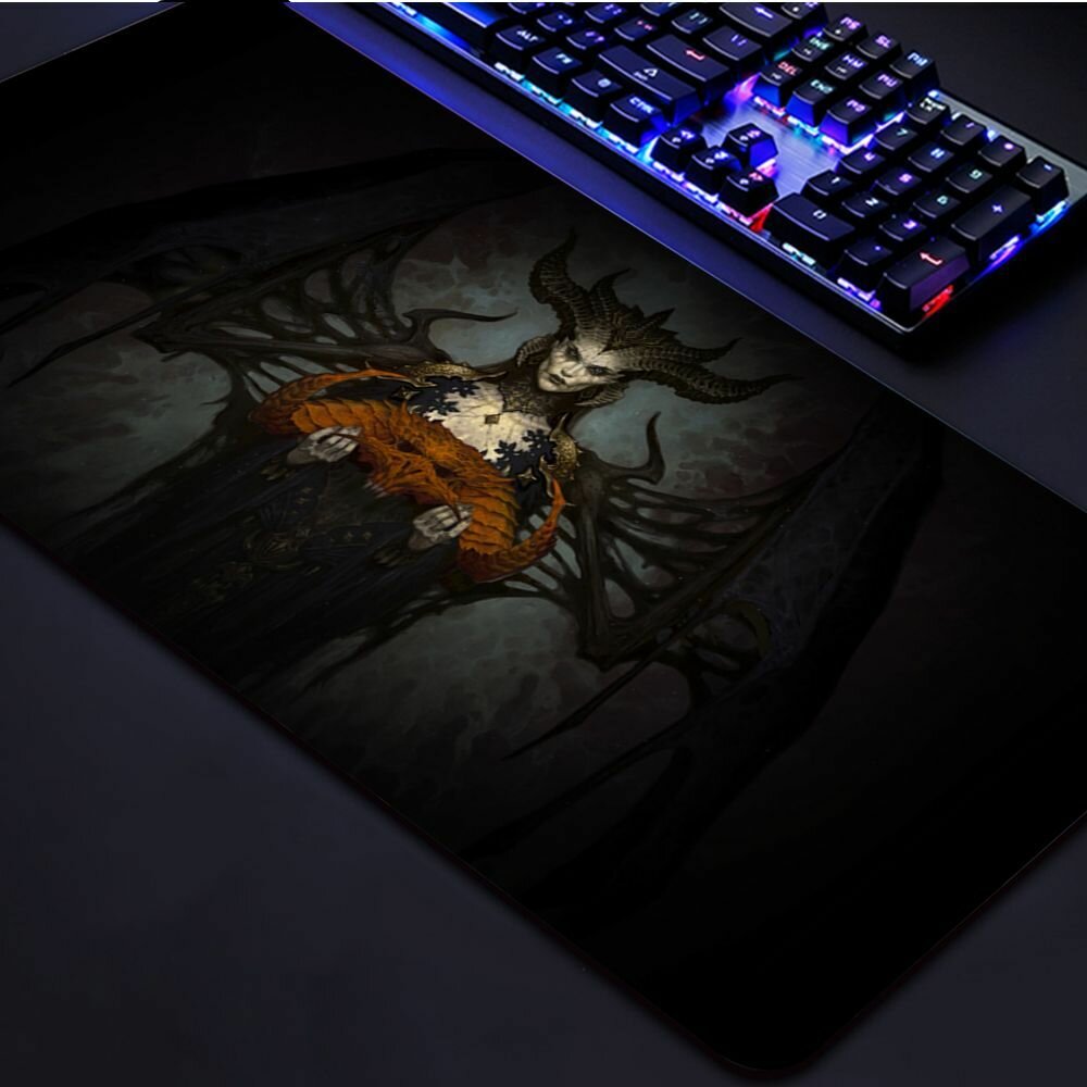 Diablo 4 большой коврик для мыши 40*90 см, офисная игровая клавиатура для ноутбука, резиновый нескользящий настольный