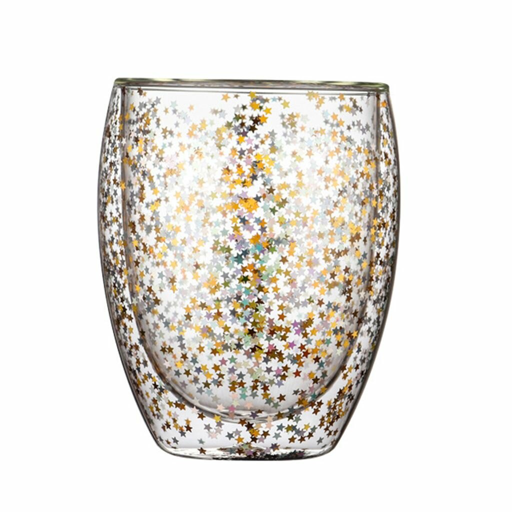 Кружки с блестками и звездами