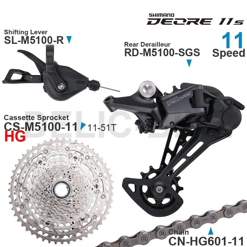 Shimano Deore 11-скоростная трансмиссия SL-M5100, RD-M5100, CS-M5100, CN-