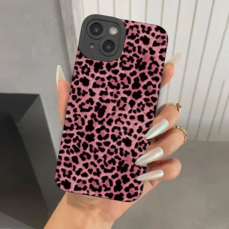 Розовый чехол-паутинка леопард для Redmi Note 14 Pro Plus 5G