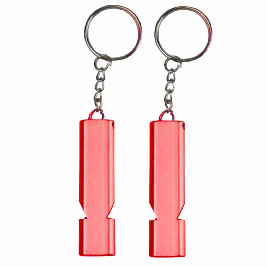 Алюминиевый двухчастотный выживательный свисток-красный, 2 штуки