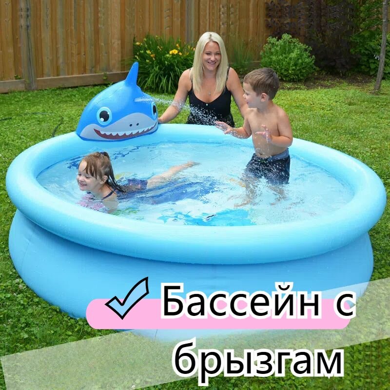Летний открытый детский мультяшный надувной бассейн: утолщенный материал