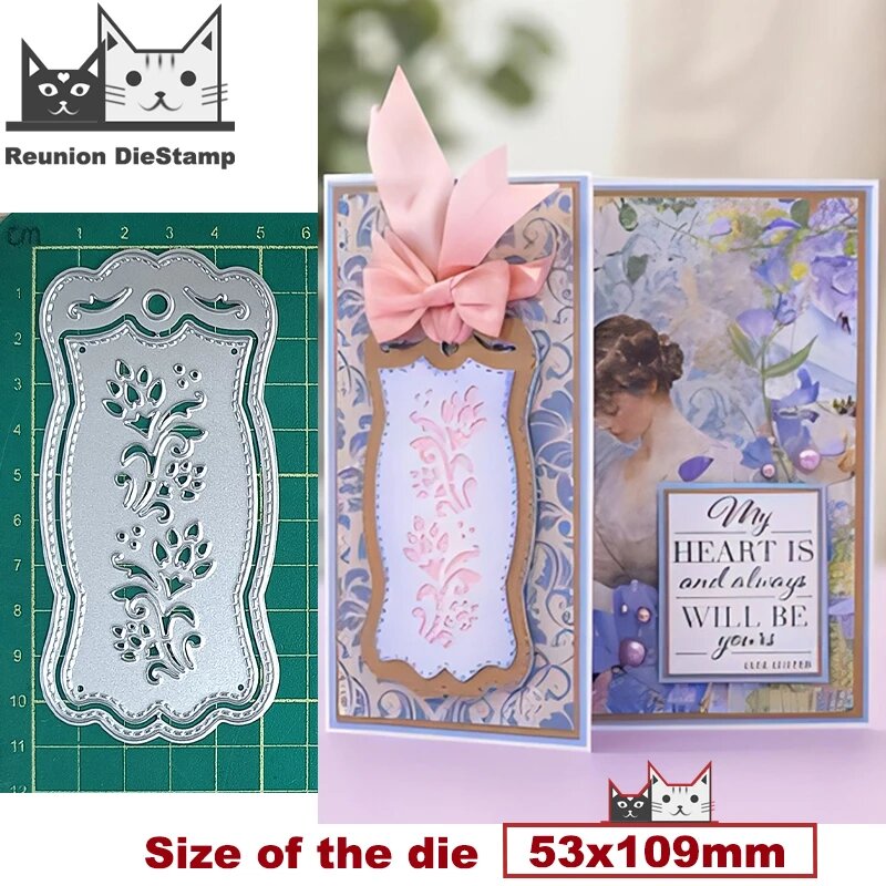 Металлический пресс-форма для скрапбукинга "Листья и птицы" 11