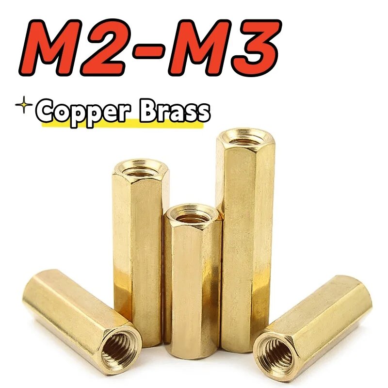 Латунные шестигранные стойки M2 M3 M3x5-100pcs