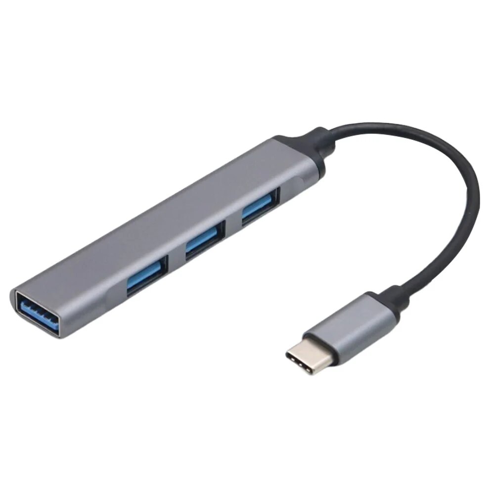 ALLOET USB 3.0 Хаб 4-в-1 Typec 3.0 Grey