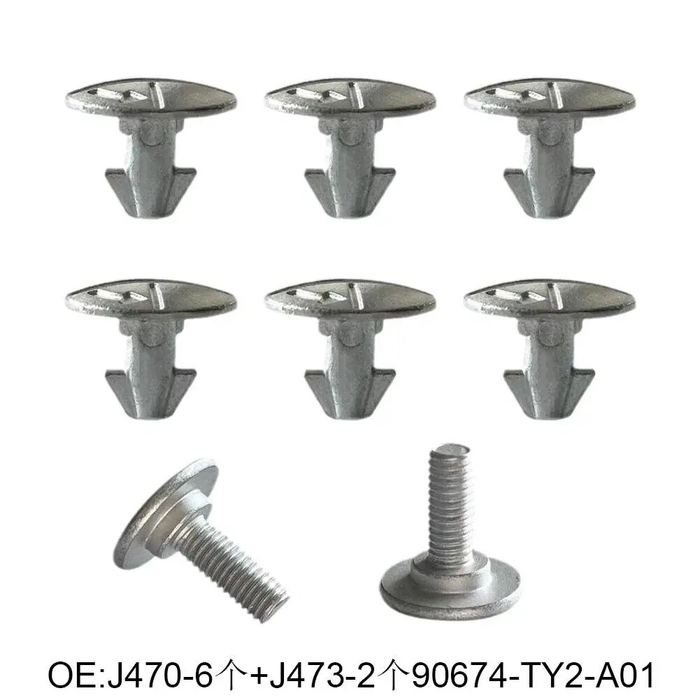 8 шт. набор винтов для штифтов крышки 90674-TY2-A01 для Accord для Honda Acura, фиксатор нижнего штифта, аксессуары для двигателя CRV