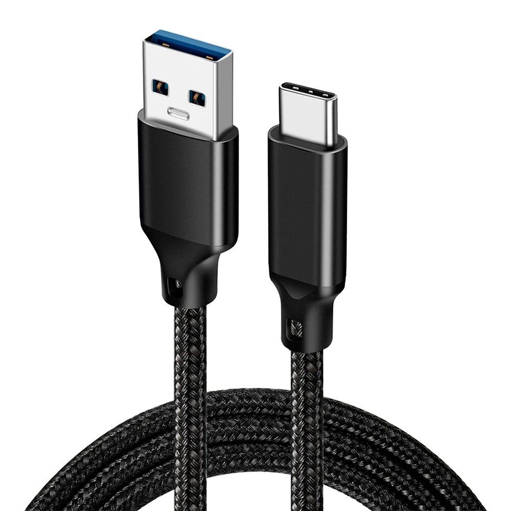 Кабель USB-A to Type-C USB3.2 Gen2 10 Гбит/с черный 1 м