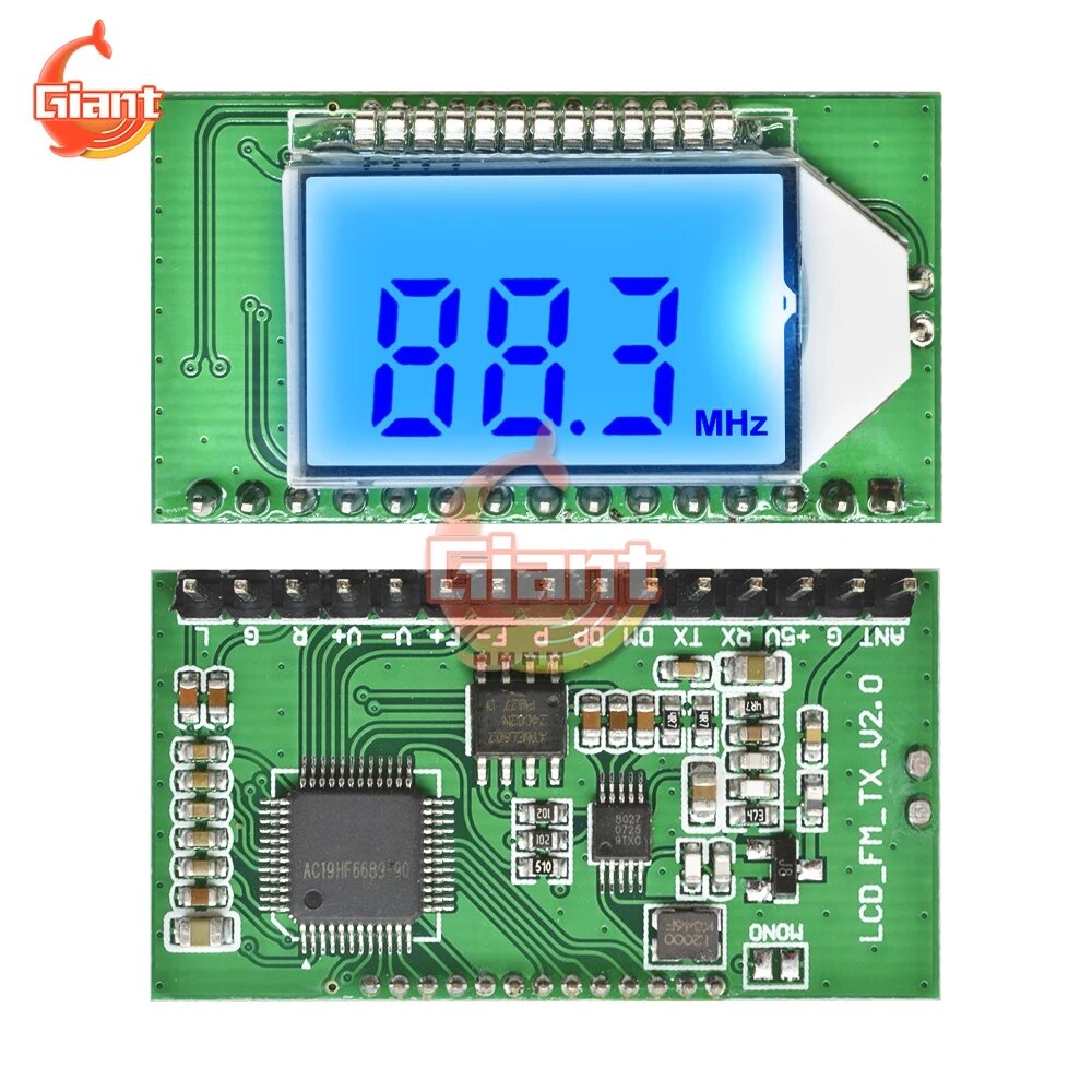 Dmyond Цифровой FM-радиопередатчик/приемник FM Transmitter